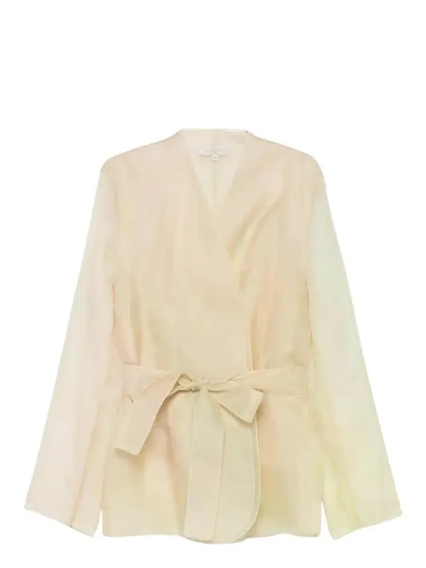 Antonelli Firenze Elia Semi-sheer Belted Jacket - Neutrals