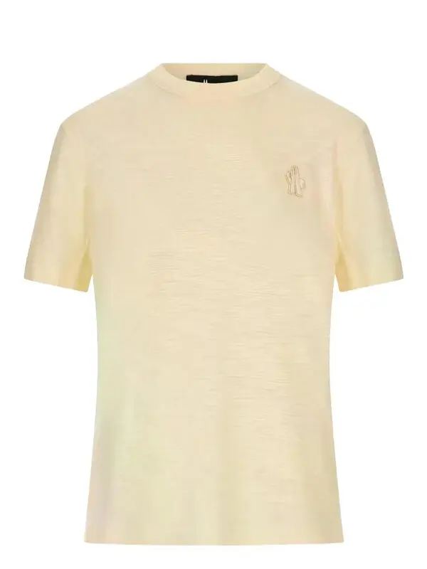 Moncler Logo Patch T-shirt - Yellow