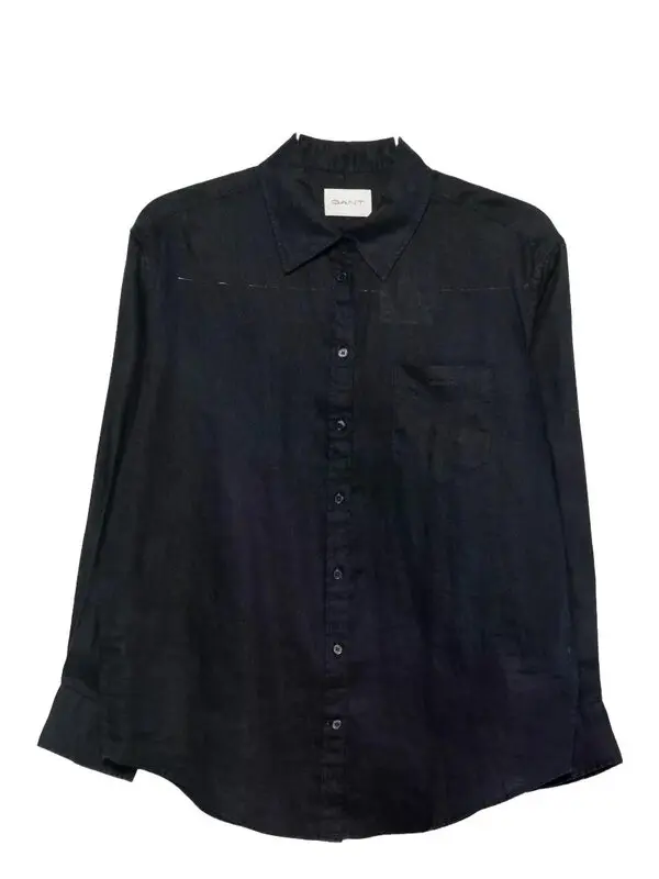 Gant Chest Patch Pocket Long-sleeve Shirt - Black