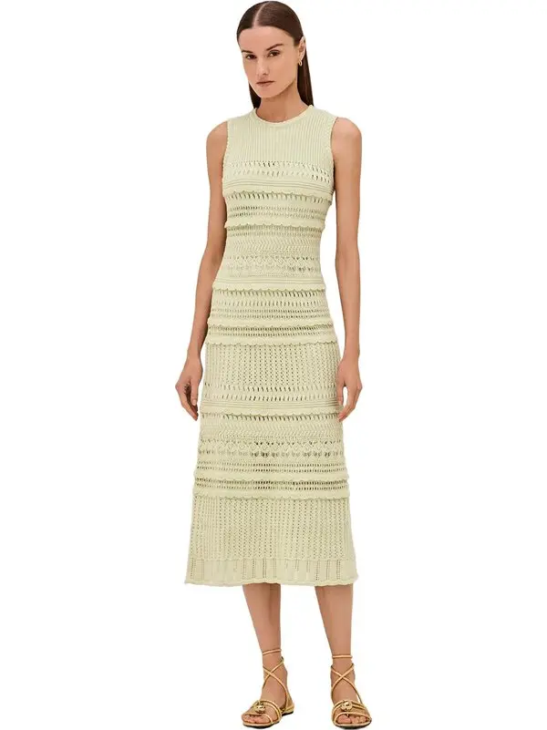 Alexis Madie Crochet Midi Dress - Mint