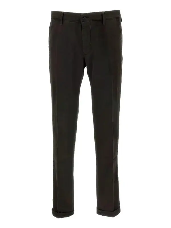 Incotex Slim-fit Trousers With Turned-up Hem - Brown