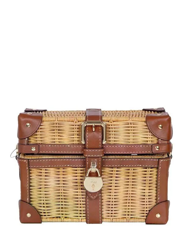 Ralph Lauren Woven Leather Trim Shoulder Bag - Neutrals