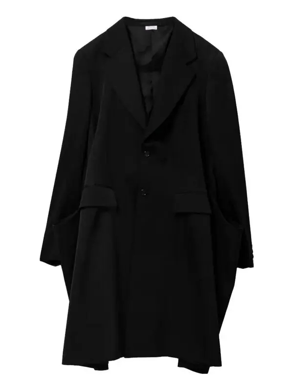 Comme Des Garçons Single-breasted Wool Coat - Black
