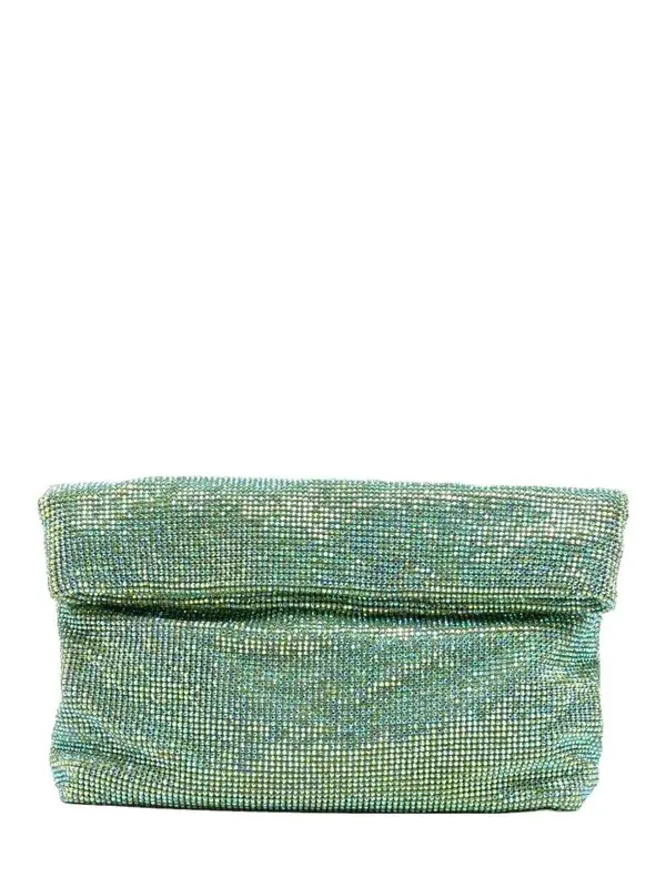 TWENTY FOURHAITCH Varadero Crystal-embellished Clutch Bag - Green