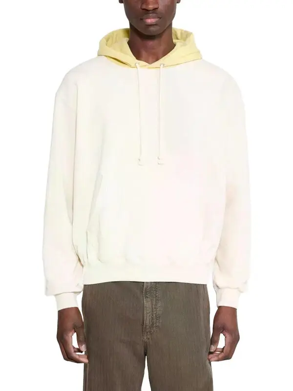 Auralee Drawstring Hood Pouch Pocket Hoodie - White