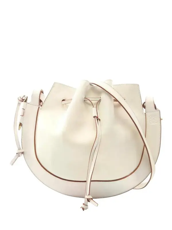 Loewe Horseshoe Leather Bucket Bag - Neutrals