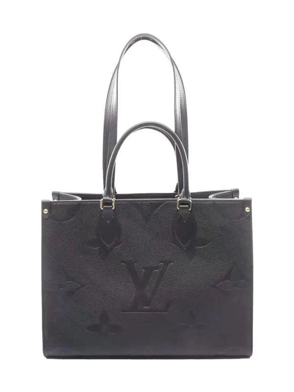 LOUIS VUITTON 2021 Mm Monogram Empreinte Leather Tote Bag - Black