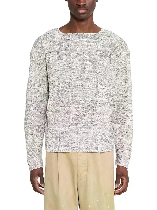 Auralee Structured Boat-neck Sweater - White