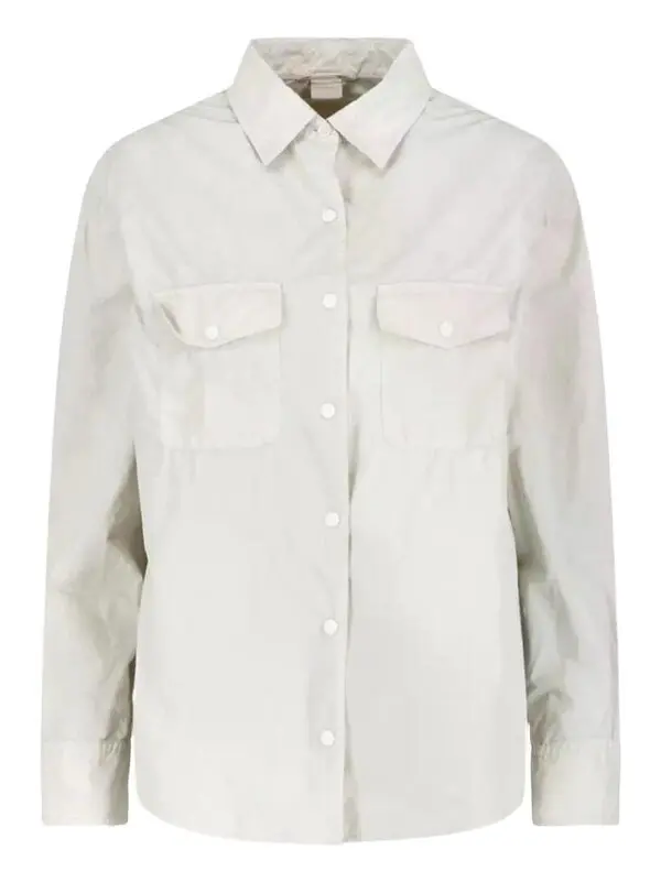 Aspesi Long Sleeve Shirt With Flap Pockets - Neutrals