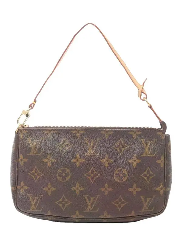 LOUIS VUITTON Monogram Canvas Pochette Accessoires Tote Bag - Brown