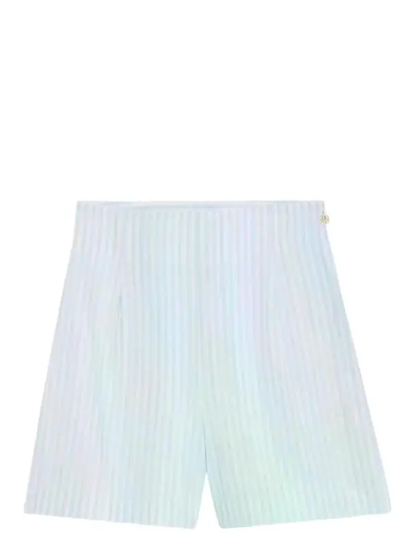 Hugo Striped Pleated Shorts - Blue