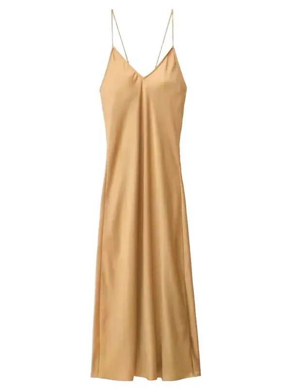 Ba&sh Ciana Lace-up Backless Dress - Neutrals