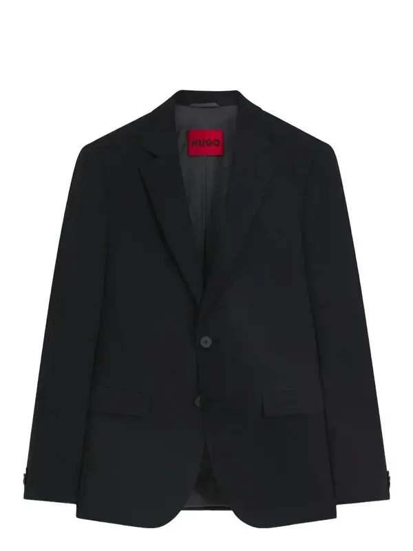 Hugo Single-breasted Notched-lapels Blazer - Black