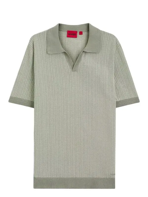 Hugo Waffle-knit Short-sleeve T-shirt - Green