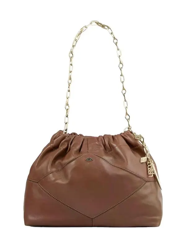 Ba&sh Ruched-detail Chain-link Tote Bag - Brown