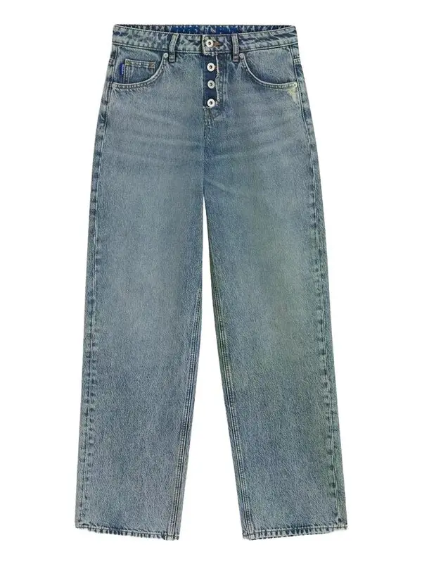 Hugo Button-fly Faded Jeans - Blue