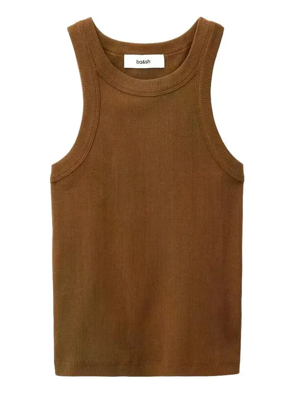 Ba&sh Ribbed-knit Racerback Top - Brown