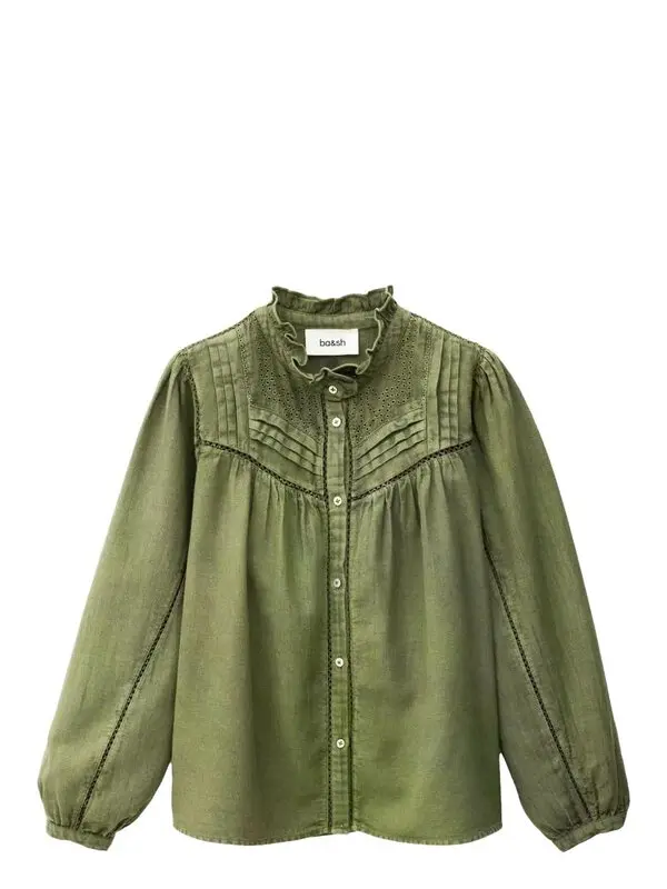 Ba&sh Gilda Broderie-anglaise Blouse - Green