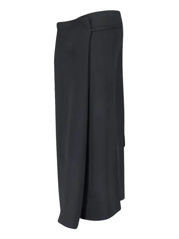 Calvin Klein Wrap Skirt With Logo Patch - Grey