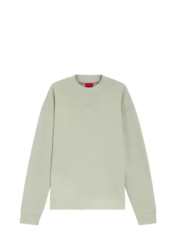 Hugo Logo-embossed Dropped-shoulder Sweatshirt - Green