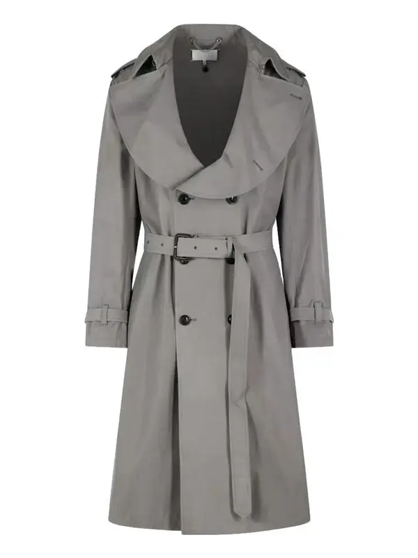 MAISON MARGIELA Double-breasted Trench Coat - Grey