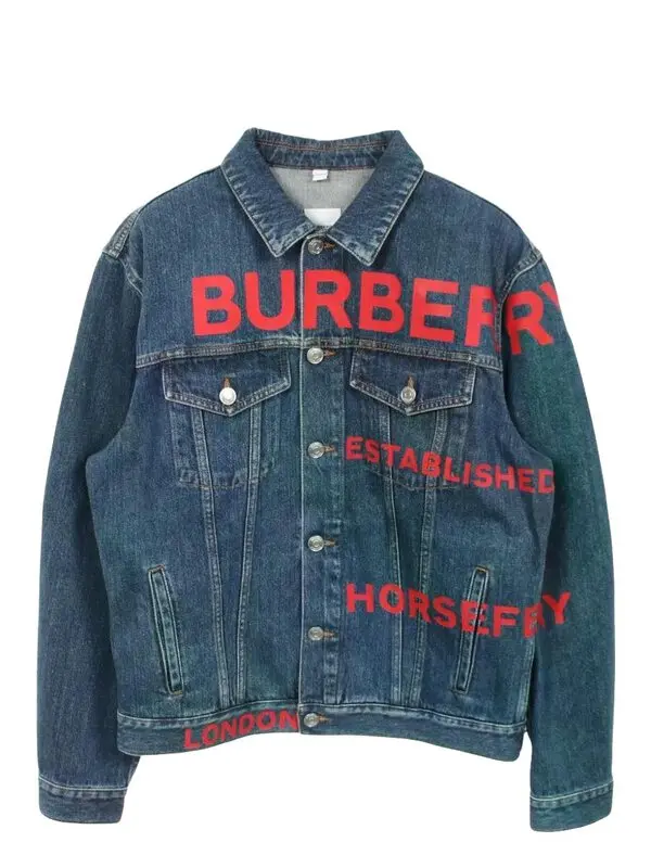 Burberry Horseferry Logo Denim Jacket - Blue