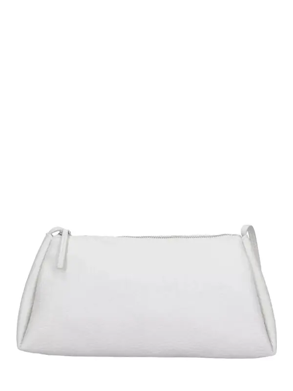 Calvin Klein Grained Leather Shoulder Bag - White