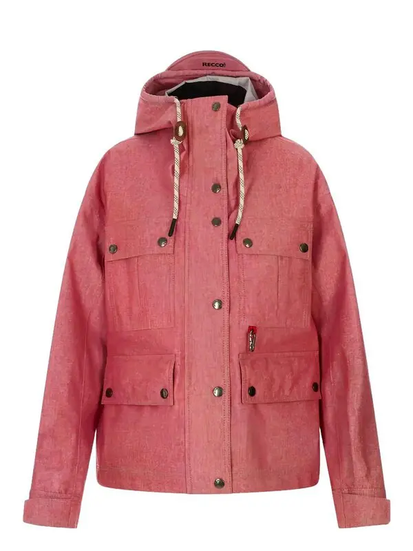 Moncler Hooded Press-stud Jacket - Pink
