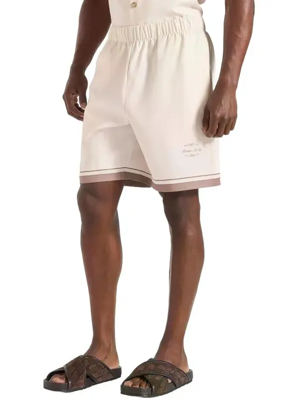 Manière De Voir Sean Baroque Contrast Panel Shorts - Neutrals