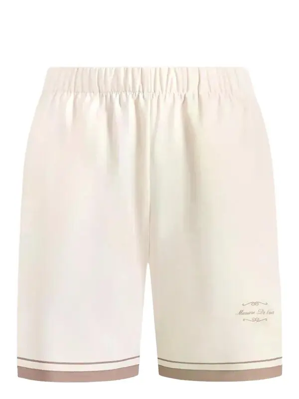 Manière De Voir Baroque Shorts With Contrast Hem - Neutrals
