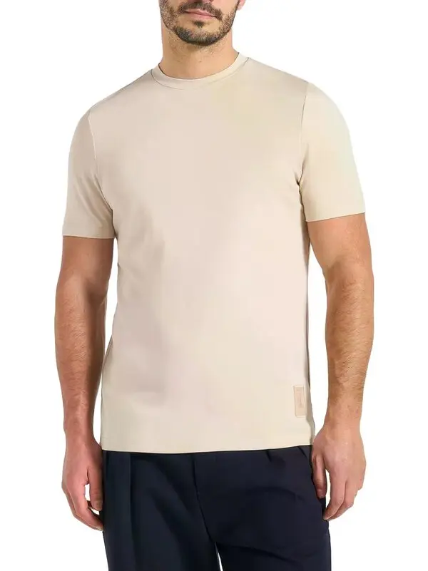 Manière De Voir Ts003 Logo-patch Slim-fit T-shirt - Neutrals