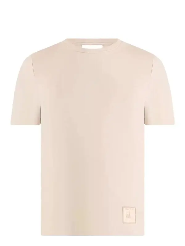 Manière De Voir T⁠s003 In Cream Fitted Luxe T-shirt - Neutrals