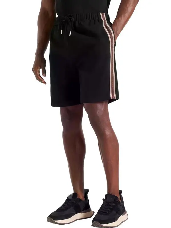 Manière De Voir Cotton Taped Shorts - Black