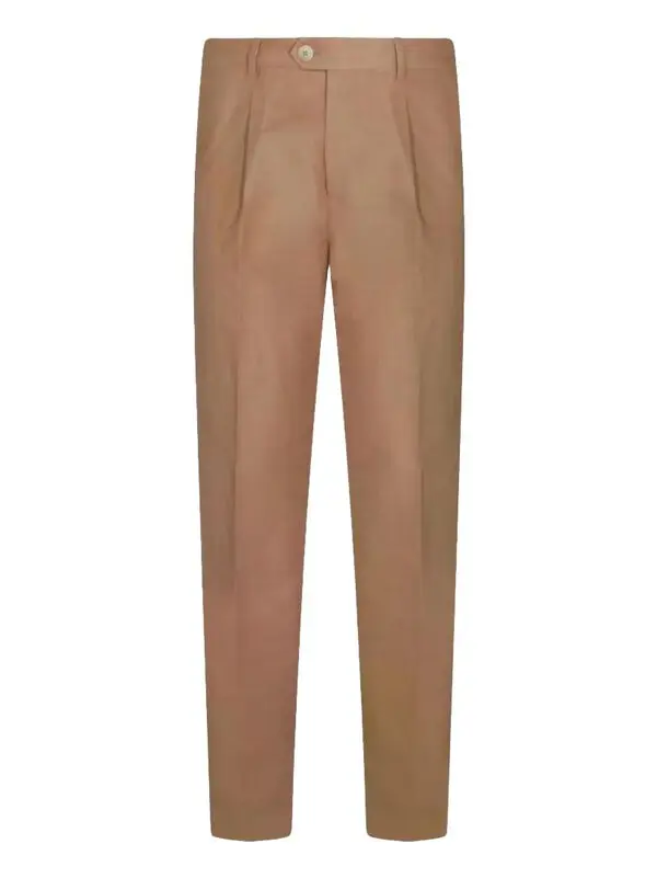 Brunello Cucinelli Pleated Waistband Tapered Trousers - Neutrals