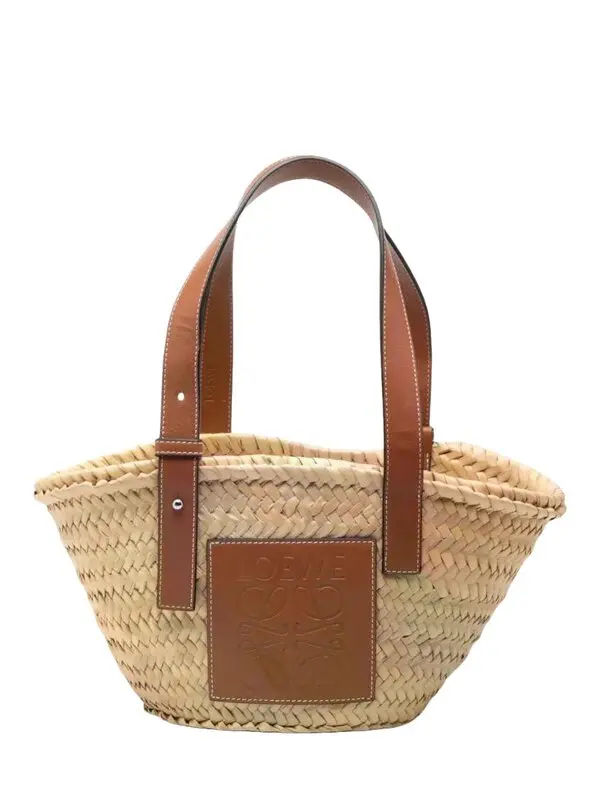 Loewe Raffia Anagram Basket Tote Bag - Neutrals