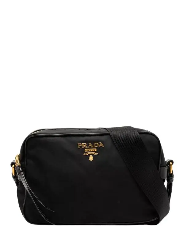 Prada Tessuto Camera Crossbody Bag - Black