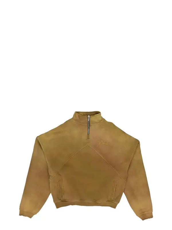 Rhude Logo Detail Half-zip Sweatshirt - Brown