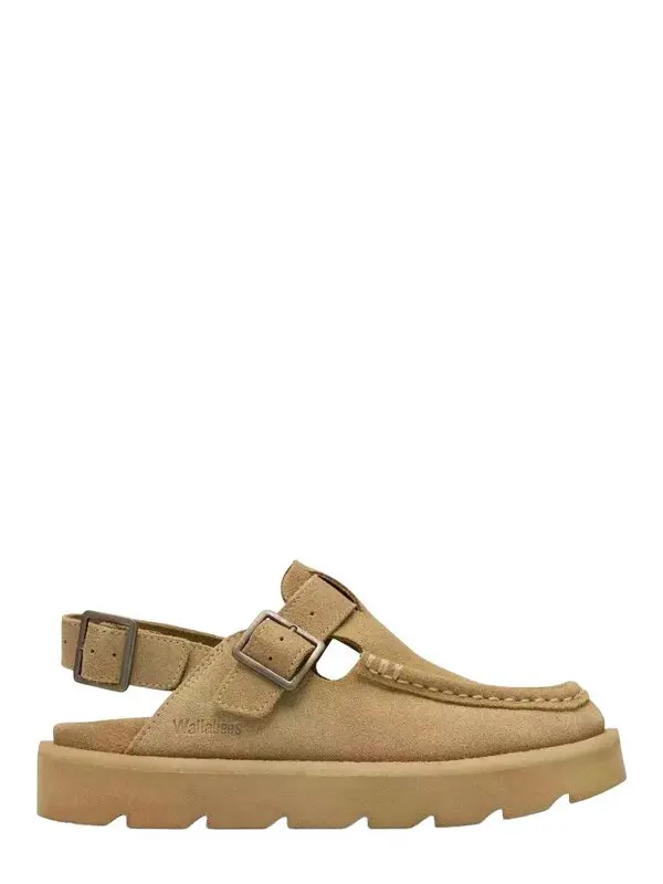 Clarks Beige Suede Sandals With Whipstitch Detailing - Neutrals