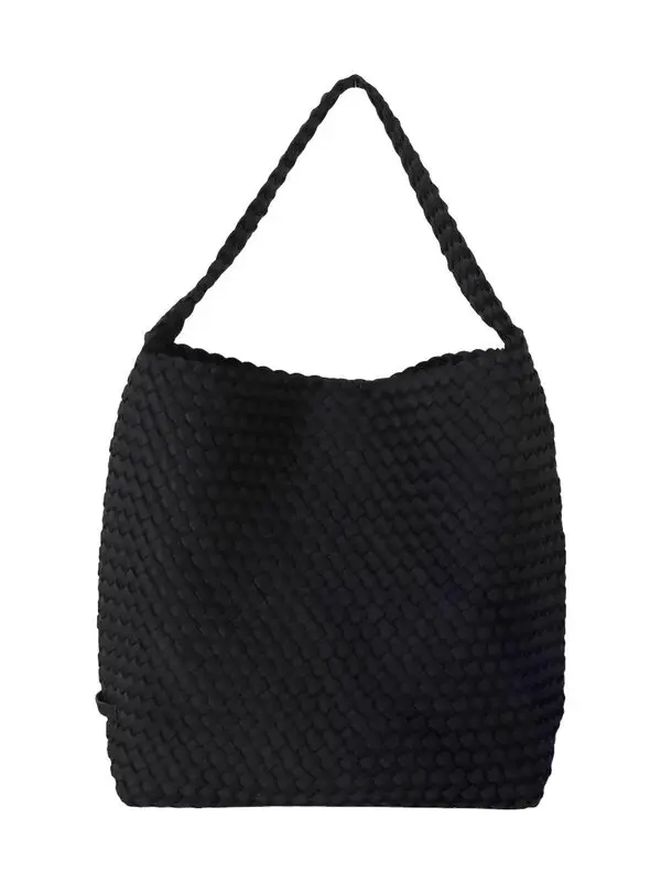 NAGHEDI Medium Nomad Woven Tote Bag - Black