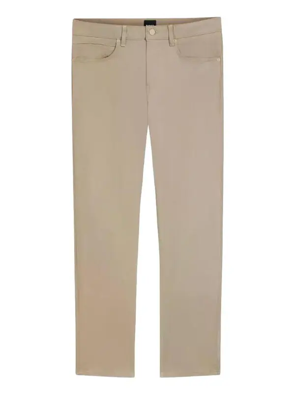 BOSS Delaware Twill Slim Fit Trousers - Neutrals