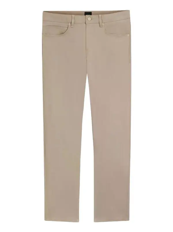 BOSS Delaware Twill Slim Fit Trousers - Neutrals