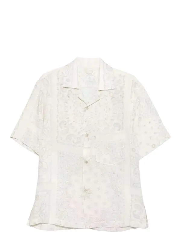 Eleventy Paisley Shirt - Neutrals
