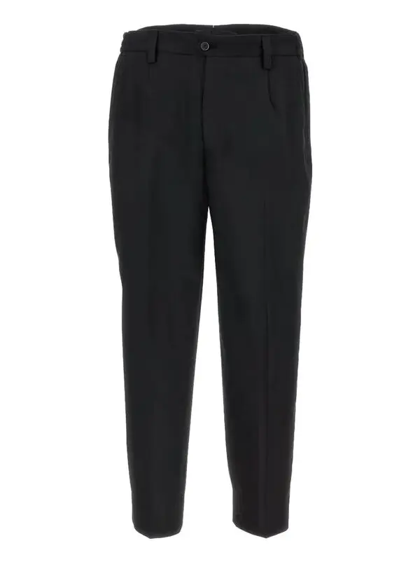 BRIGLIA 1949 Pleated Tapered Trousers - Black