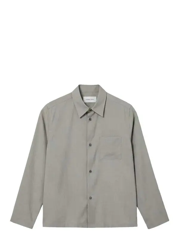 BERNER KUHL Chest-pocket Long-sleeve Shirt - Grey