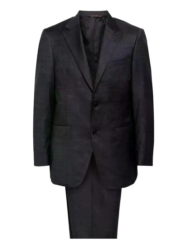 Canali Single-breasted Wool Suit - Blue