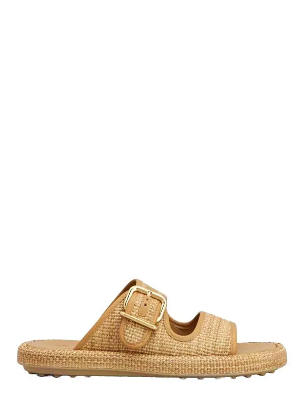 TOD'S Woven Effect Buckle Strap Sandals - Neutrals