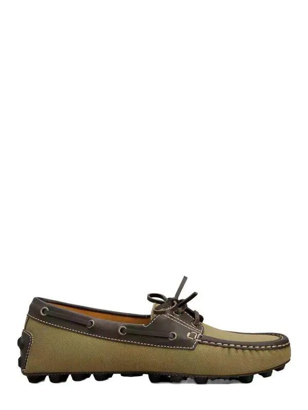 TOD'S Gommino Lace-up Boat Shoes - Green