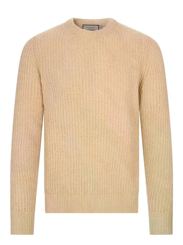 Canali Crew Neck Sweater - Neutrals