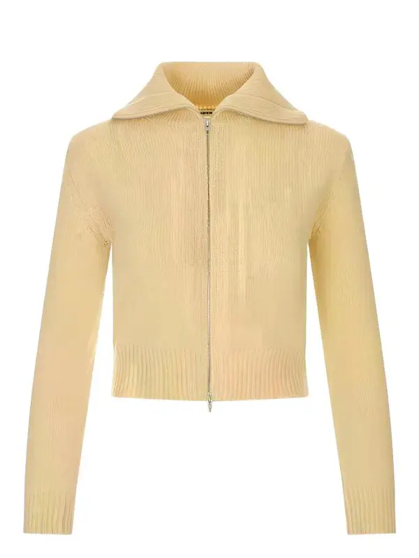 JIL SANDER Zip-up Cardigan - Neutrals