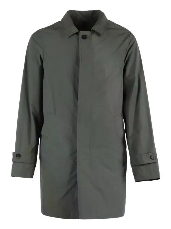 CAMPLIN Button-fastening Rain Coat - Green